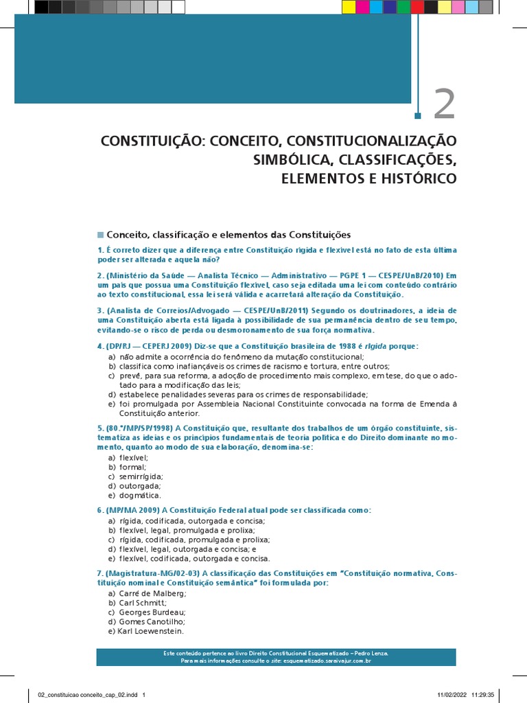 02 - Constituicao Conceito - Cap - 02 | PDF | Constituição | Lei ...