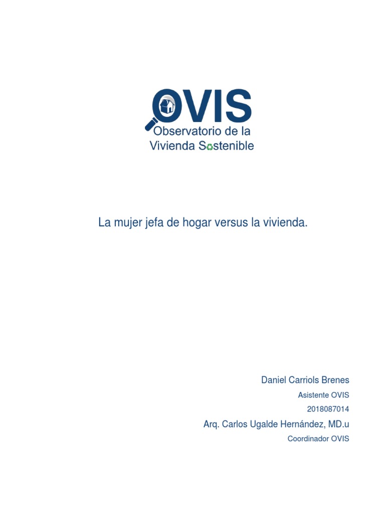 La Mujer Jefa de Hogar Versus La Vivienda | PDF | Pobreza | Pobreza e ...
