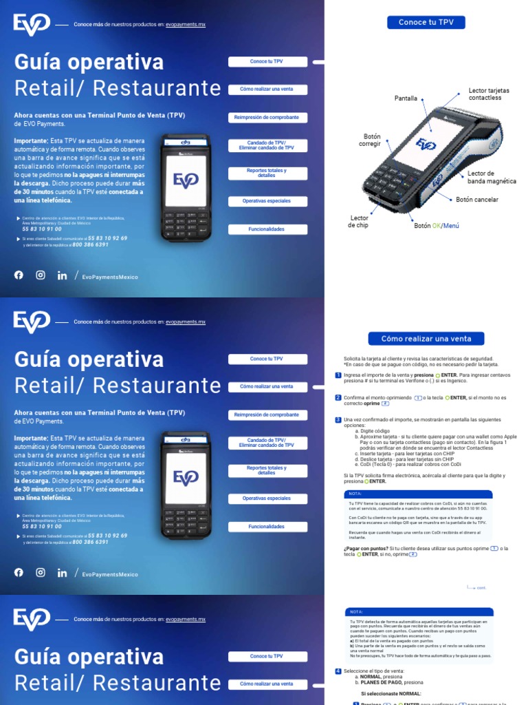 EVO GuiaOperativa Retail Restaurante IVT v10-23 Ene 23 | PDF