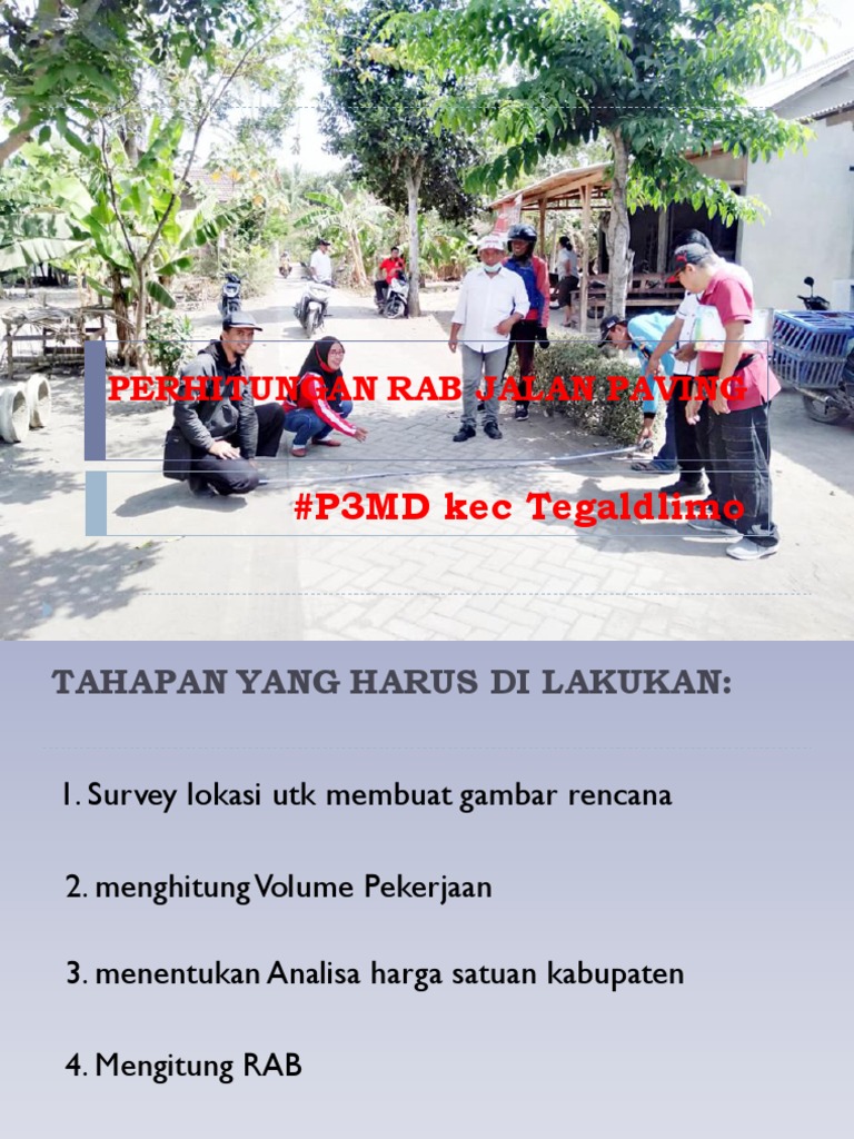 Perhitungan Rab Jalan Paving | PDF