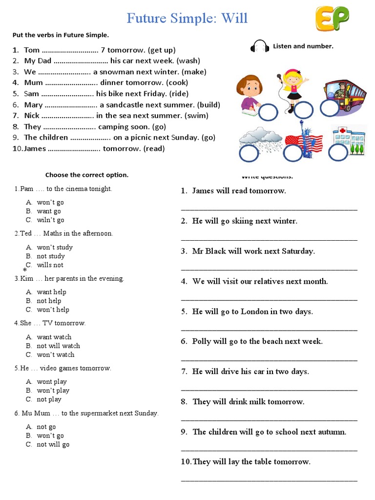 Future Simple WILL | PDF