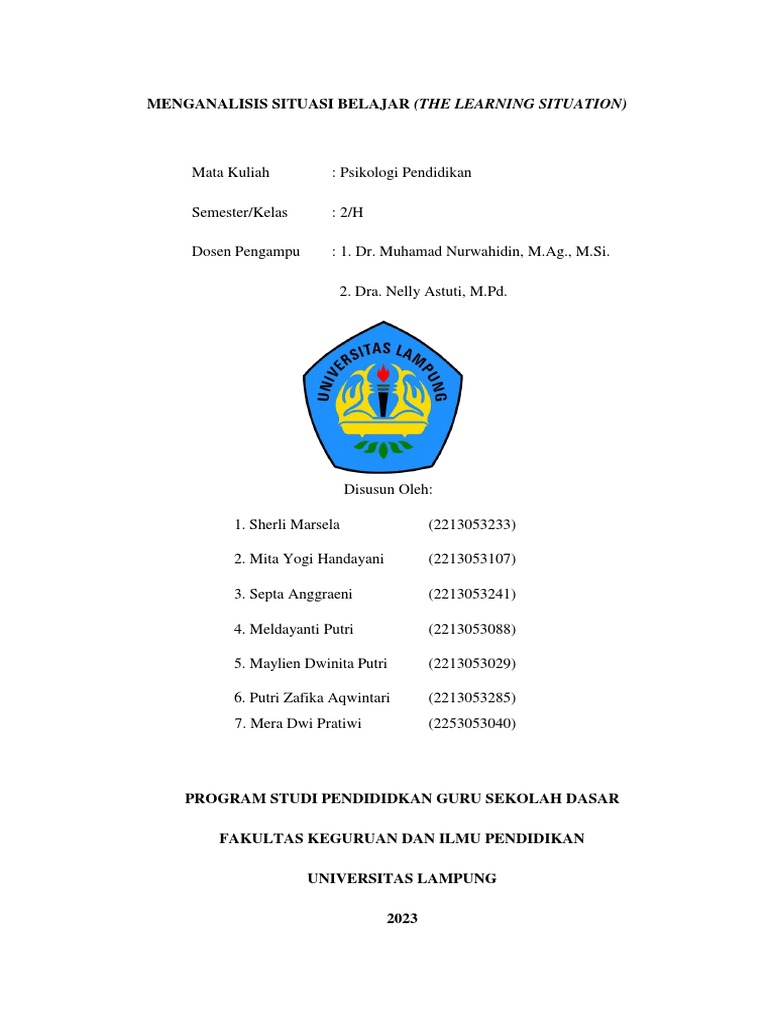 Menganalisis Situasi Belajar (The Learning Situation) | PDF