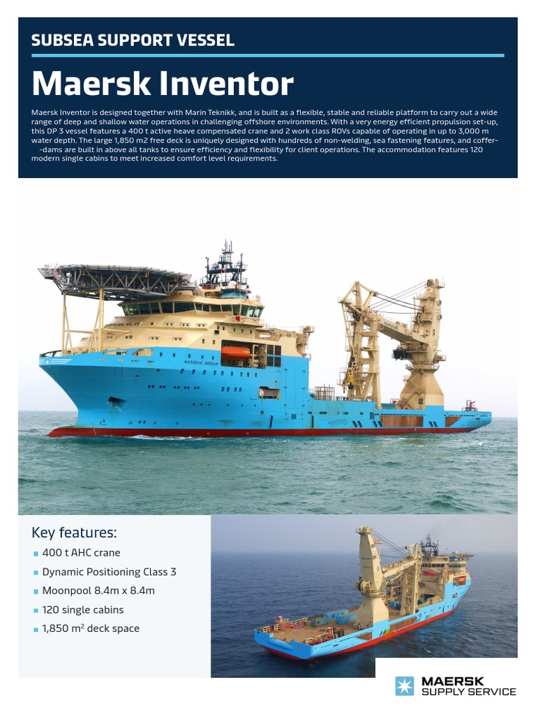 Maersk Inventor Subsea Support Vessel | PDF