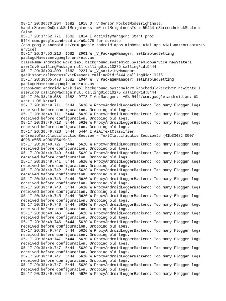 Excess Flogger Logs Dropped Before Config | PDF