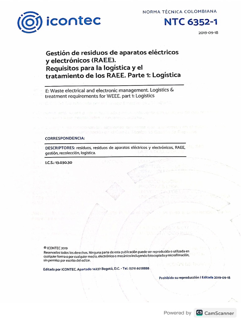NTC 6352-1 Logistica | PDF