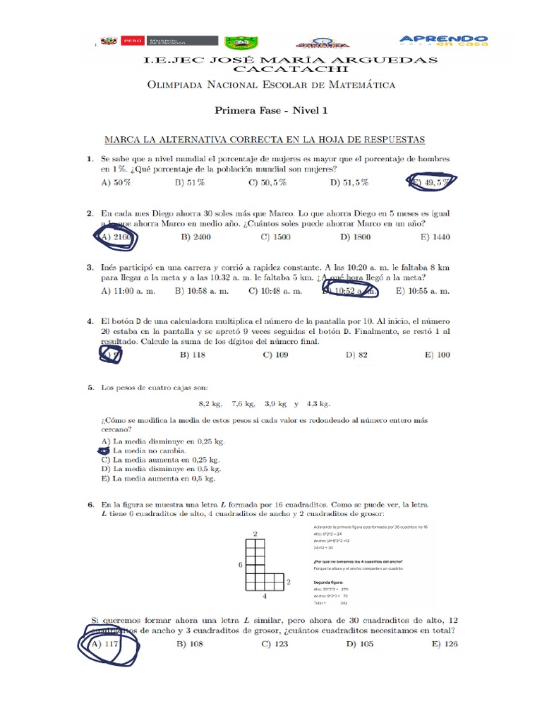 Examen Fase 1 Nivel 1 | PDF