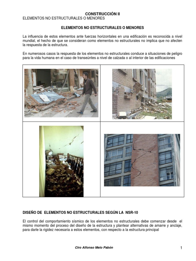 5 Elementos No Estructurales o Menores | PDF
