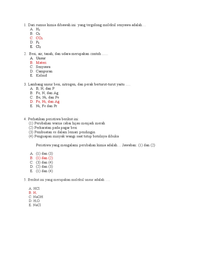 Soal Kimia PSB | PDF