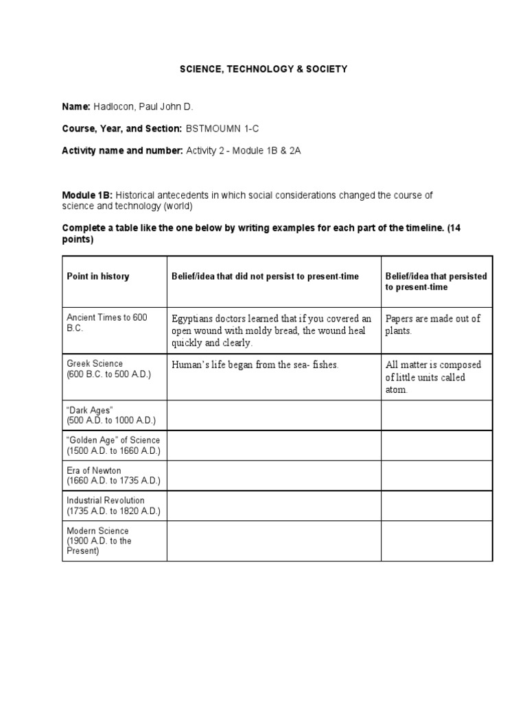 STS - Activity - 2 | PDF