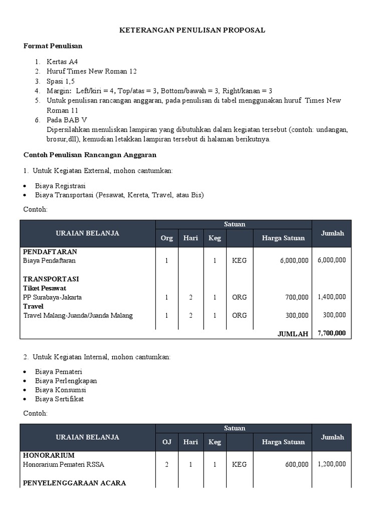 Format Penulisan Proposal | PDF