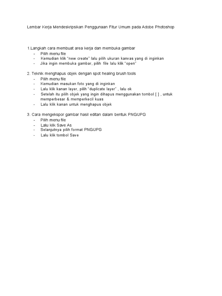 TPM Sesi 2 - Mendeskripsikan Penggunaan Fitur Umum Pada Adobe Photoshop | PDF