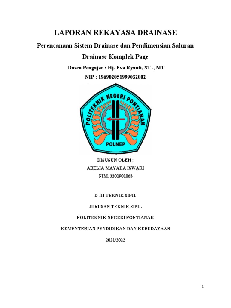 Laporan Rekayasa Drainase | PDF