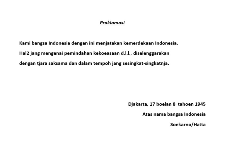 Teks Proklamasi | PDF | Politik | Filsafat