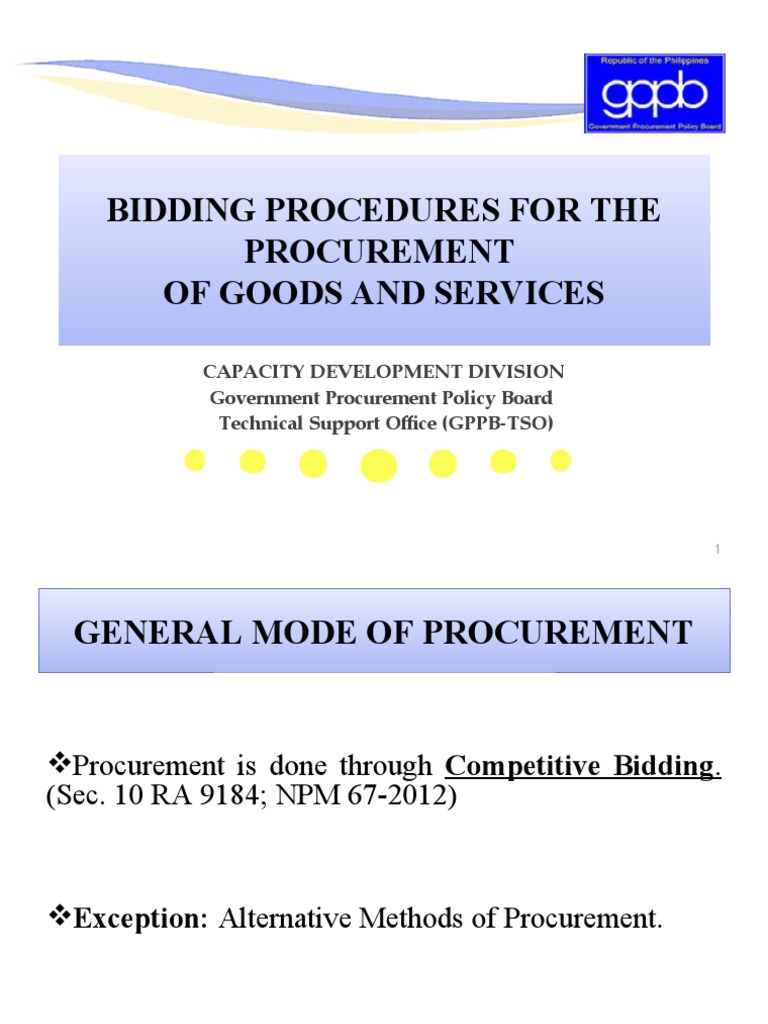 Bidding Procedure | PDF | Guarantee | Joint Venture
