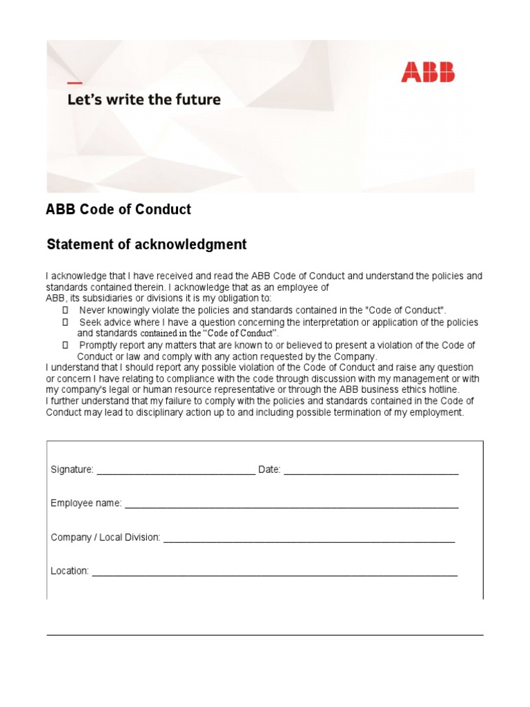 1.ABB Code of Conduct | PDF