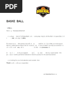 Basketball Solicitation Letter Sample | PDF | Sports & Recreation
