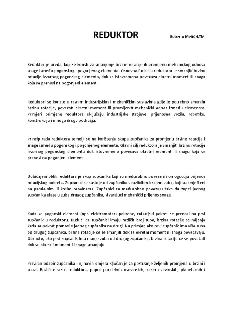 REDUKTOR-Roberto Metić 4 | PDF
