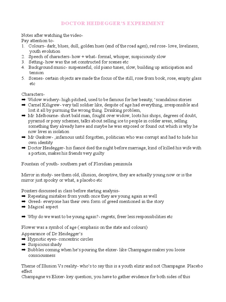 DR Heidegger Notes Igcse | PDF