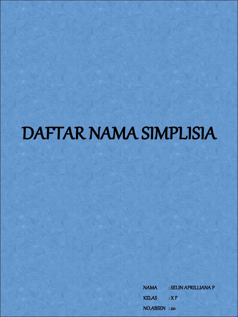 Nama Simplisia | PDF