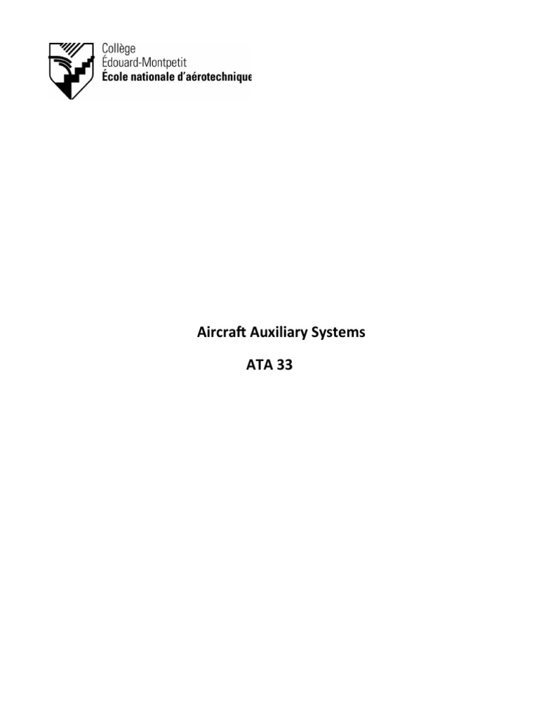 EN - Servitude de Bord ATA 33 | PDF