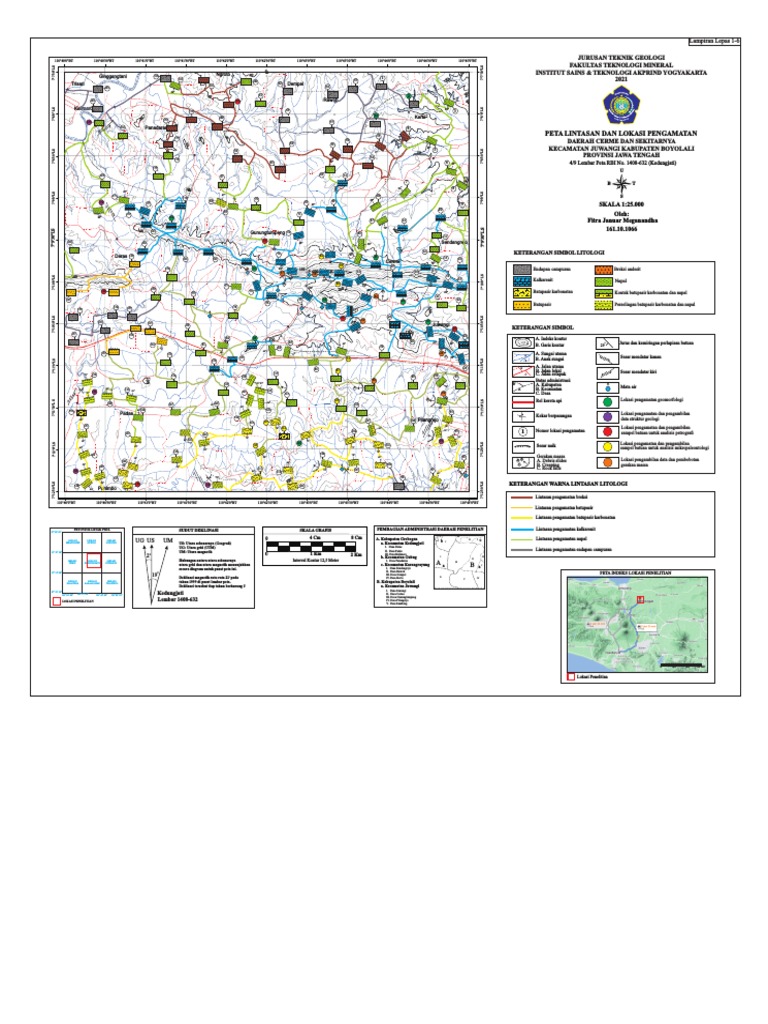 1-6 Peta Lintasan Dan Lokasi Pengamatan Fitra | PDF