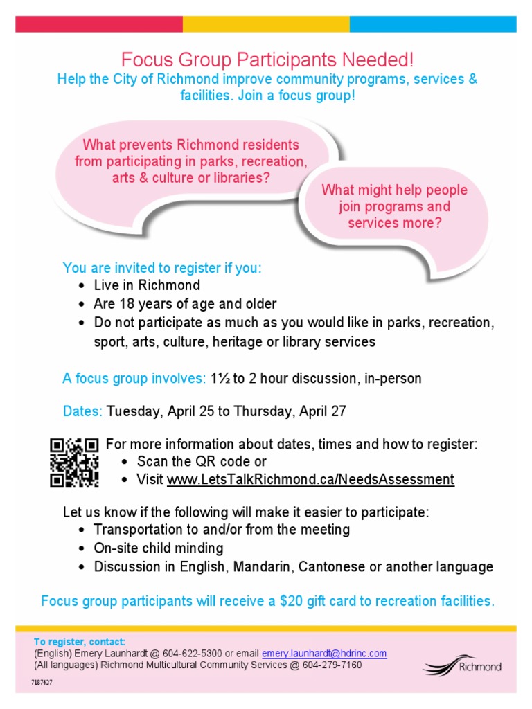 Focus Group Poster English Chinese | PDF