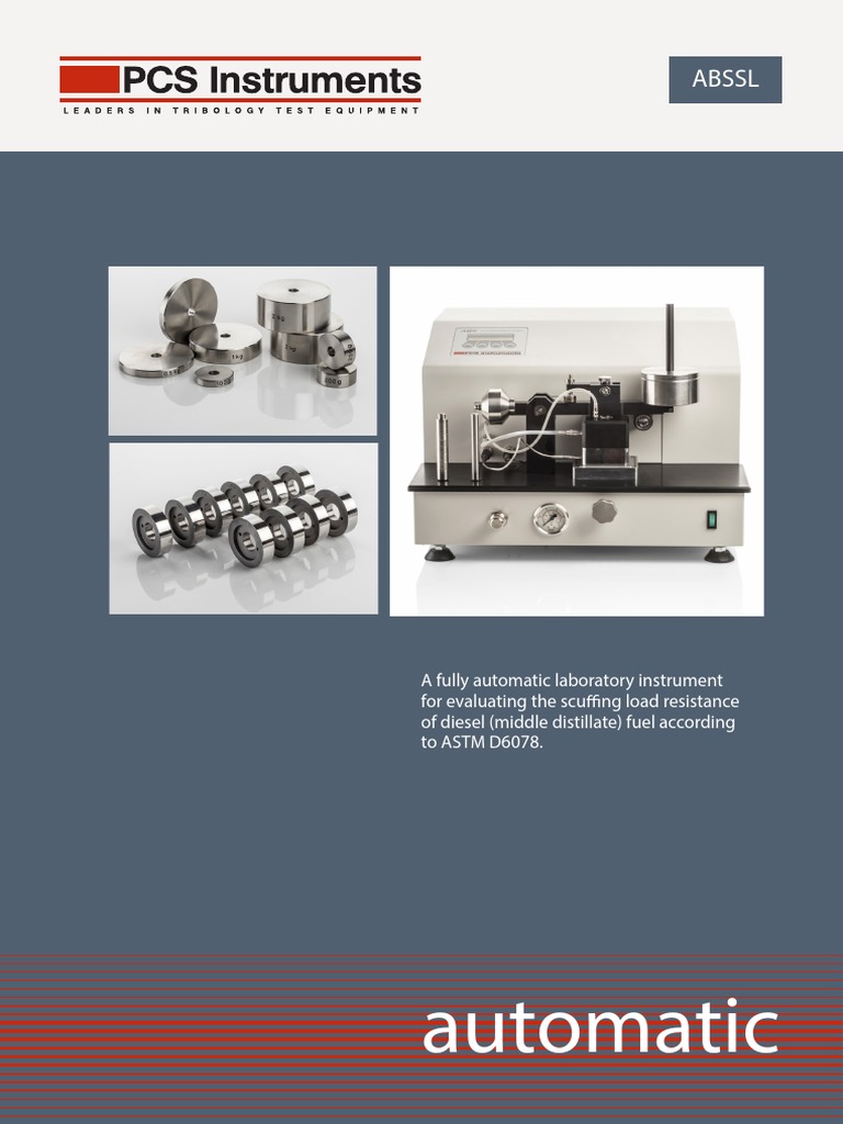 ABSSL Brochure | PDF | Calibration | Friction