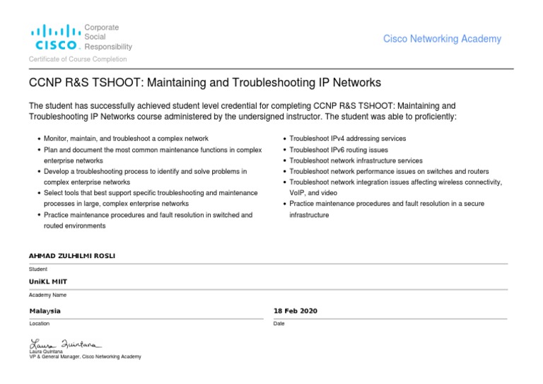 CCNP R&S TSHOOT Maintaining and Troubleshooting IP Networks | PDF