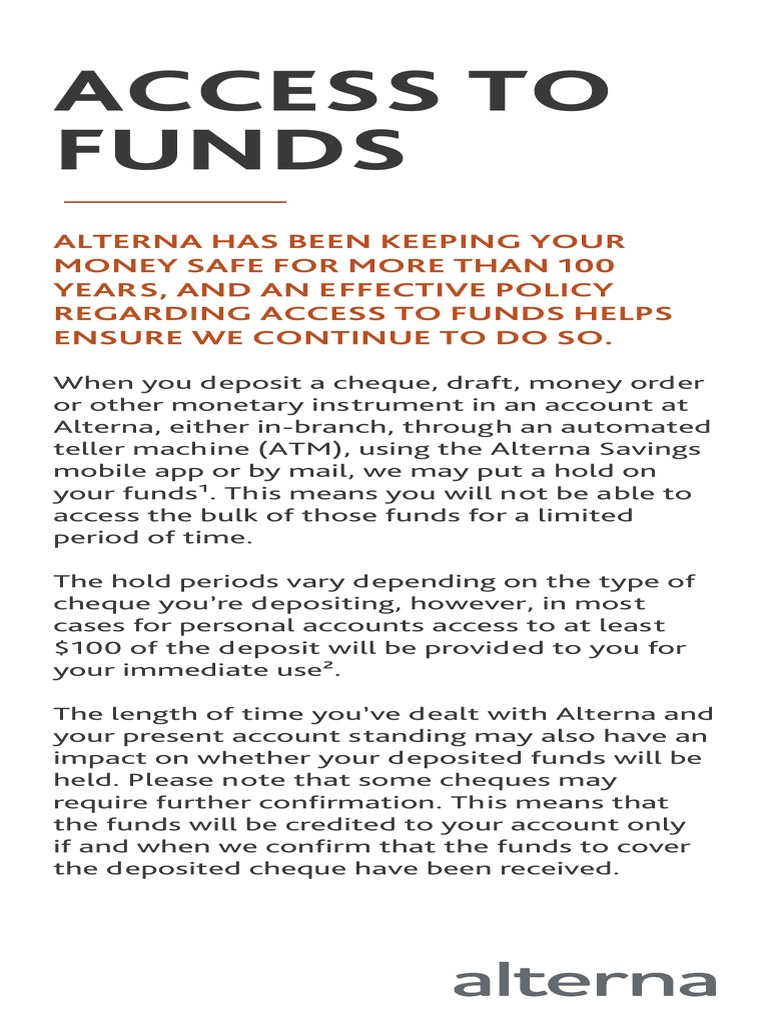 Access To Funds | PDF