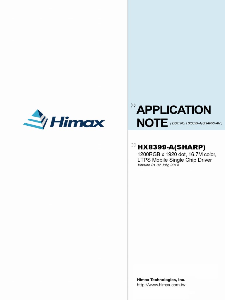 HX8399-A SHARP AN Prelminary v01.02 150108 | PDF