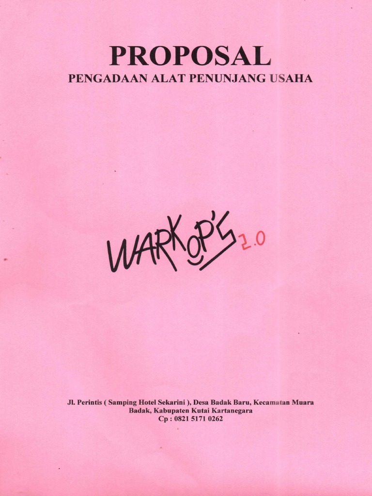 Proposal Warkop's 2.0 Muara Badak | PDF