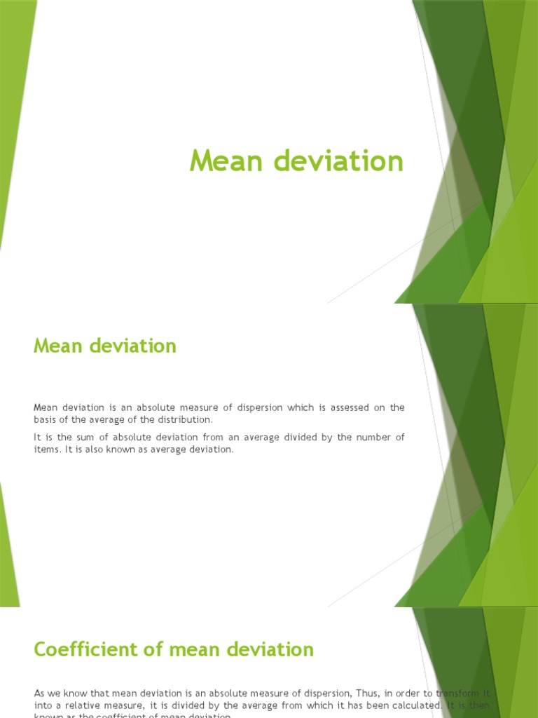 Mean Deviation | PDF