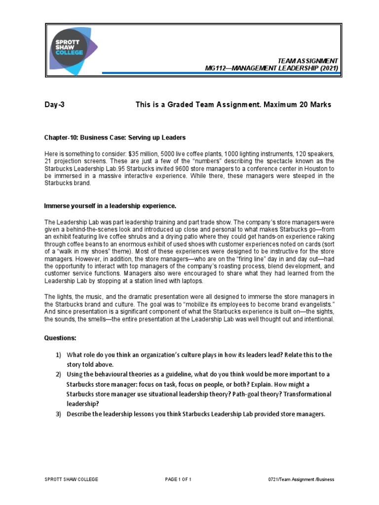 MG112 - Team Assignment Day-3 Chapter - 10 (2021) | Download Free PDF ...