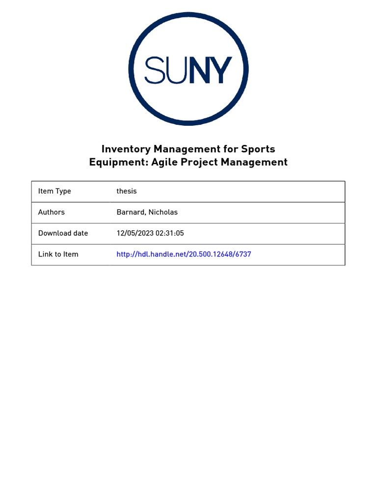 Inventory Management For Sports Equipment Agile Project Management ...