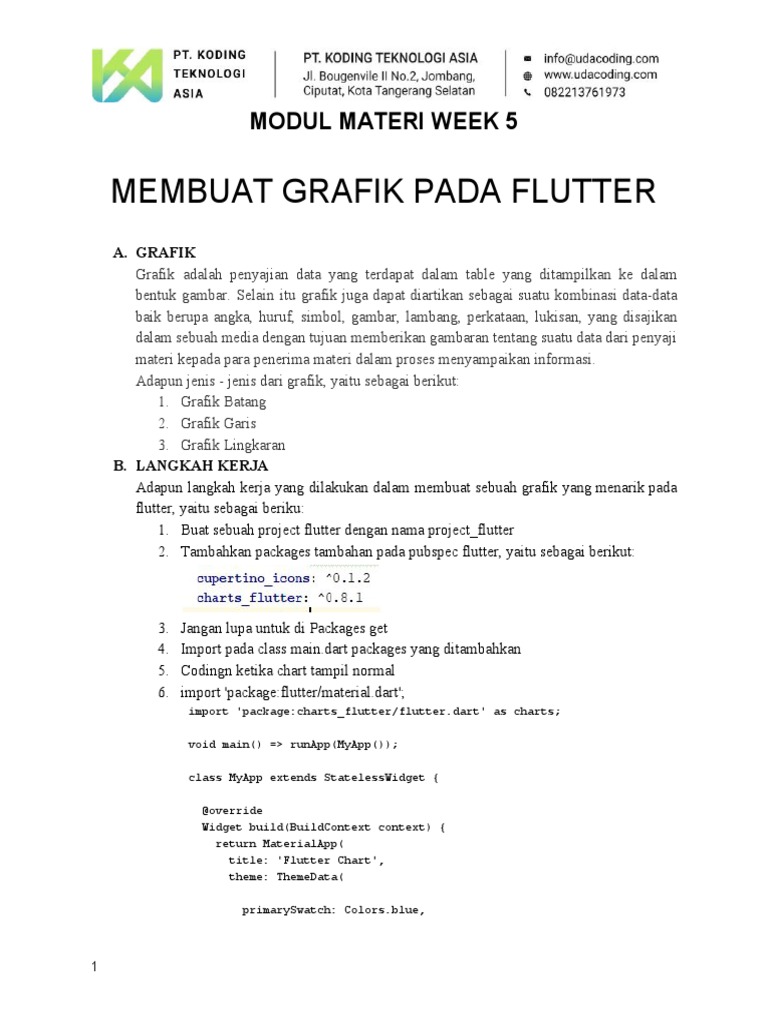 Modul Materi Week 5 - Flutter Mentoring | PDF Modul Materi Week 5 - Flutter Mentoring | PDF