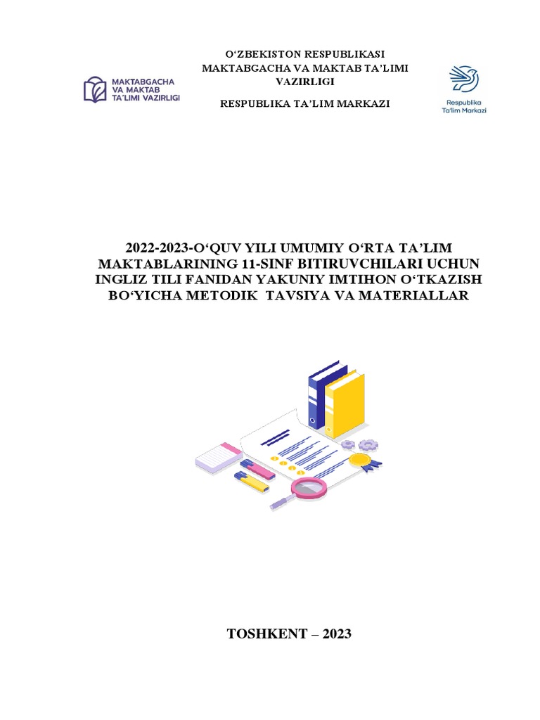 Ingliz Tili 11-Sinf 2023 | PDF