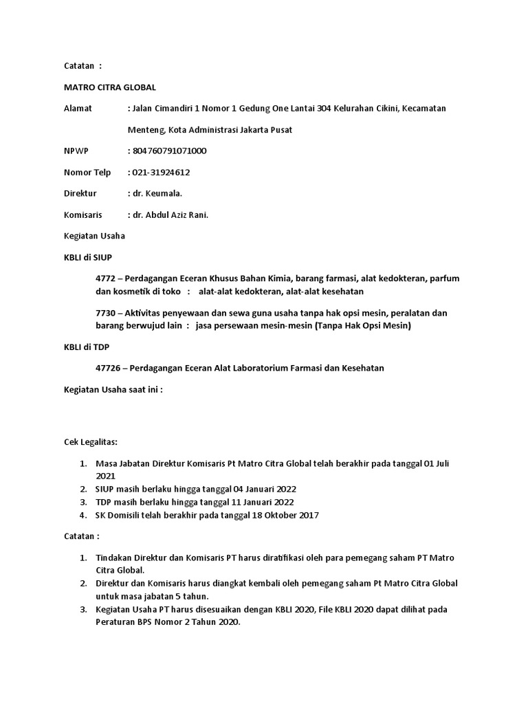 Catatan | PDF