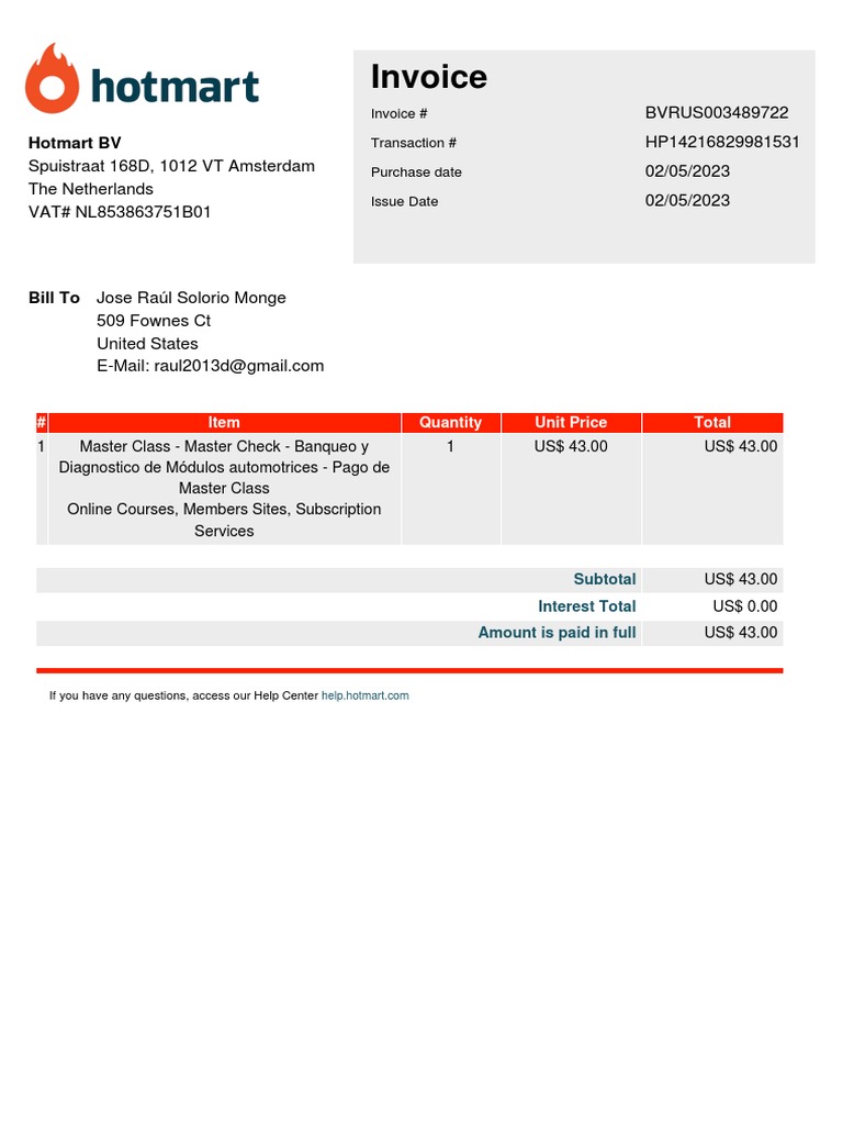 Payments-Invoice HP14216829981531 | PDF