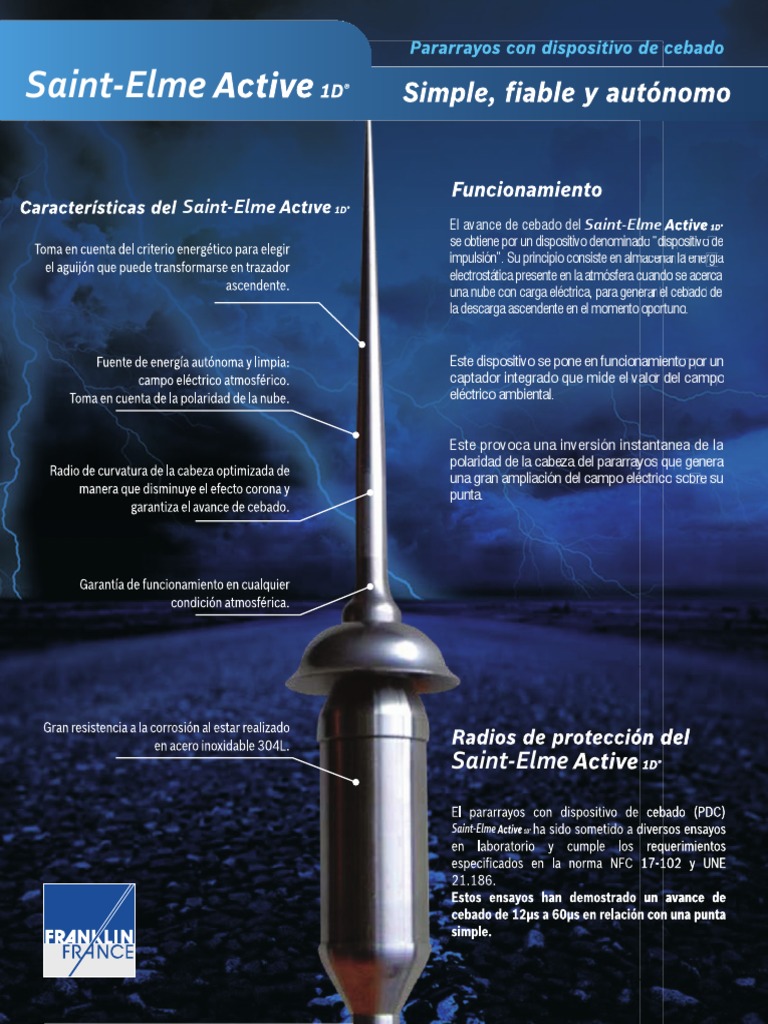 Pararrayo Punta Saint Elme Active | PDF