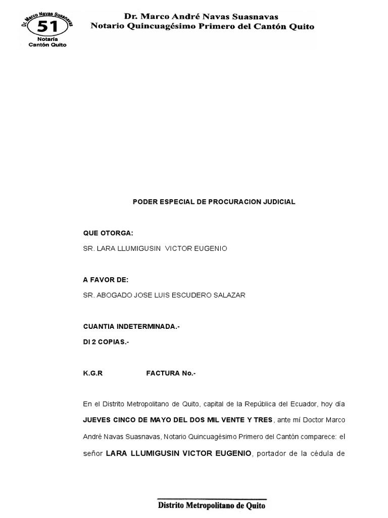 Poder Especial de Procuración Judicial | PDF | Judicaturas | Gobierno