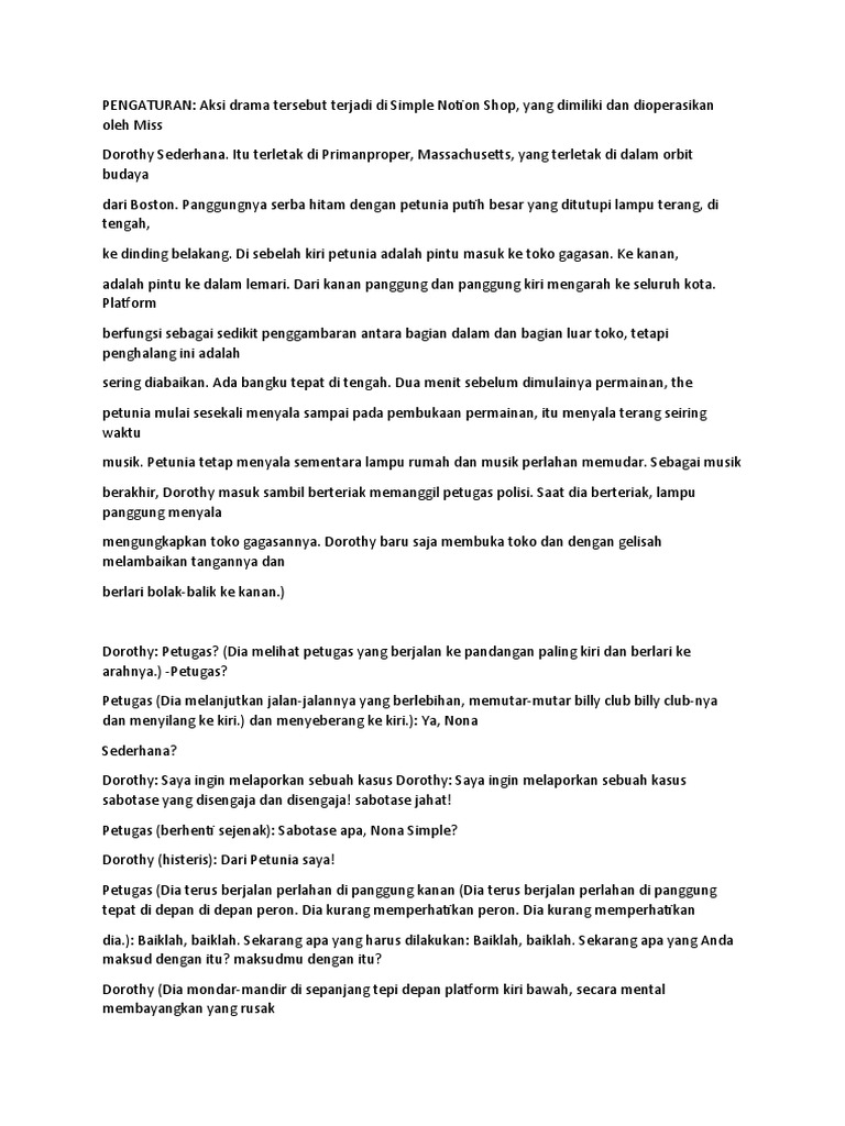 Teks Script Drama 2 | PDF | Fiksi Misteri, Thriller, & Kejahatan