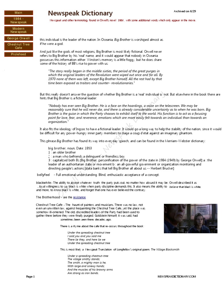 Understanding Newspeak in 1984 | PDF | Politics (General)