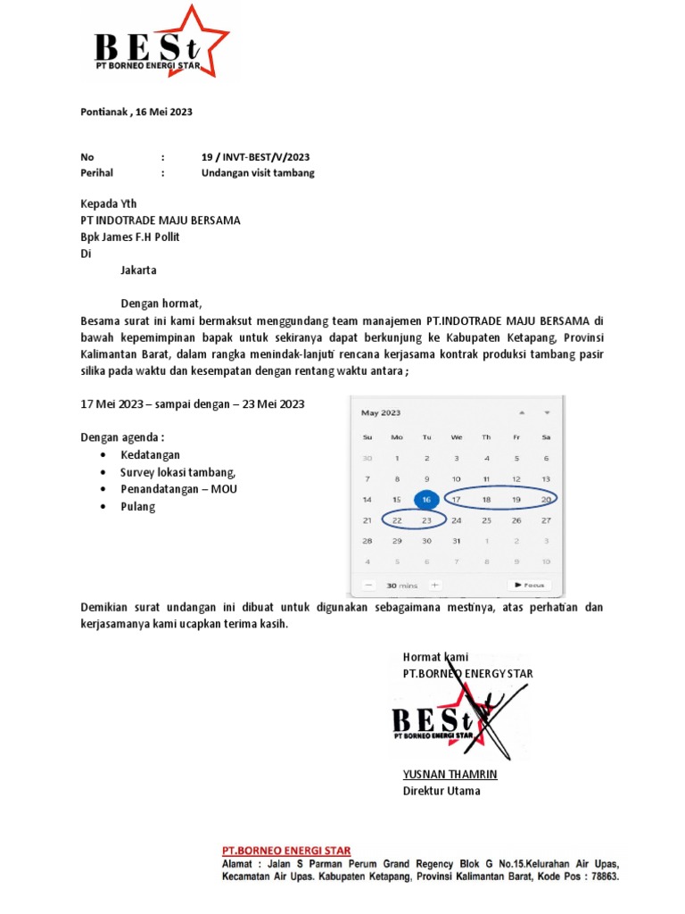 Undangan Visit | PDF