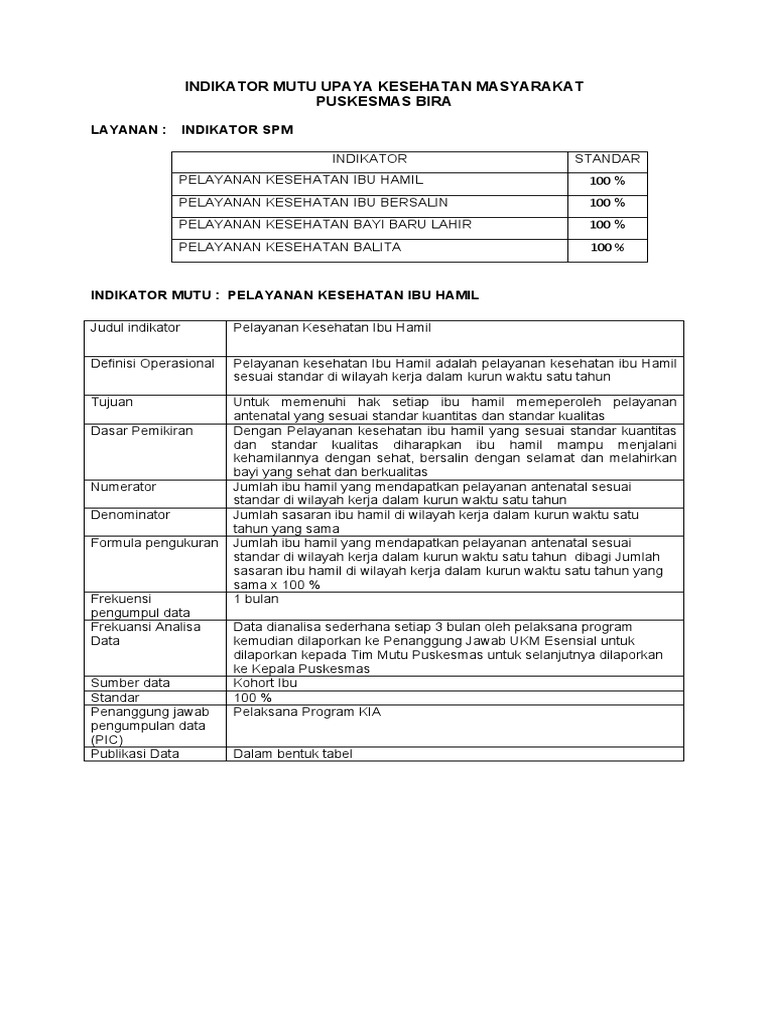 Indikator Mutu Ukm (Kia) | PDF | Pengembangan Diri | Sains & Matematika