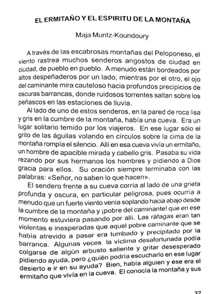 El Ermitaño Y El Espíritu De La Montaña Pdf
