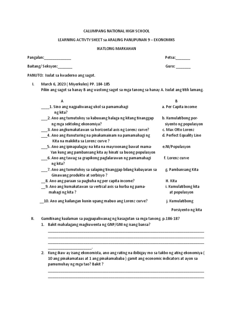 Las Ap9 3RD Quarter 2022 2023 | PDF