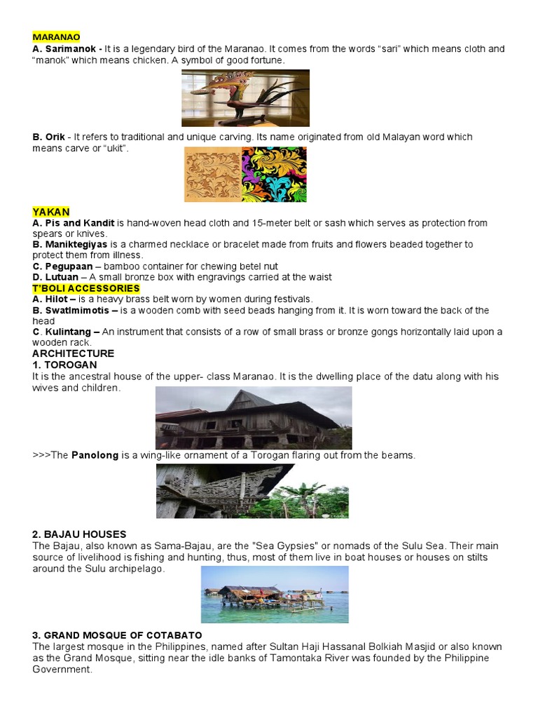Maranao Cultural Artifacts and Symbols | PDF