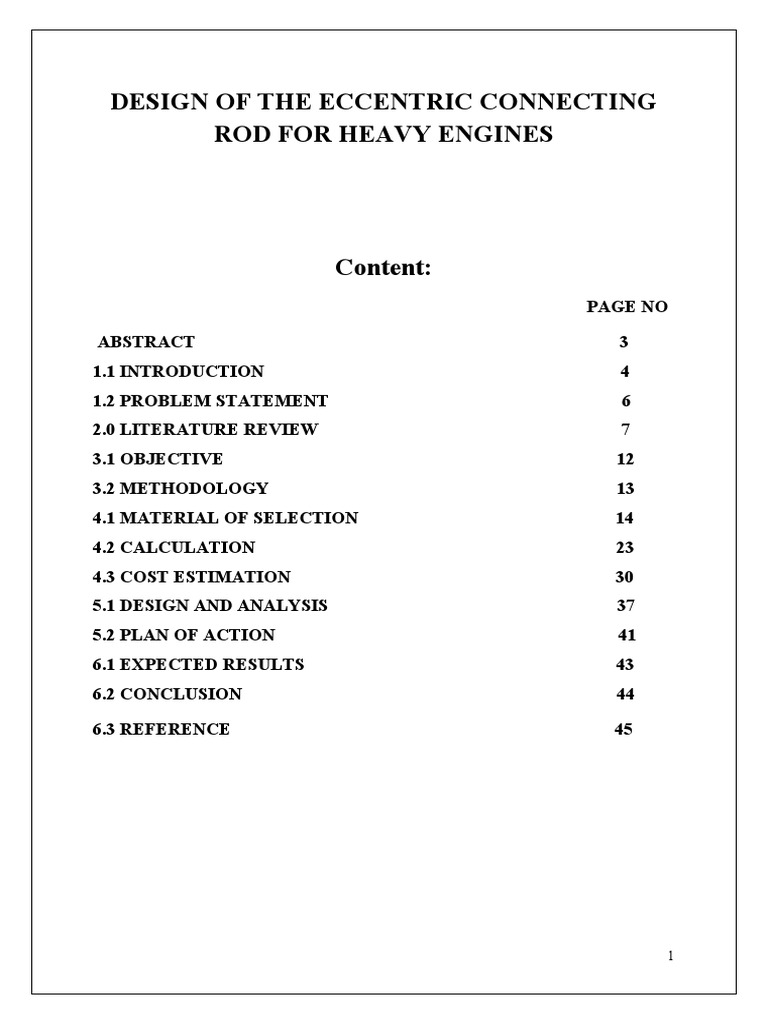 Design of an Eccentric Connecting Rod to Enable Variable Displacement ...