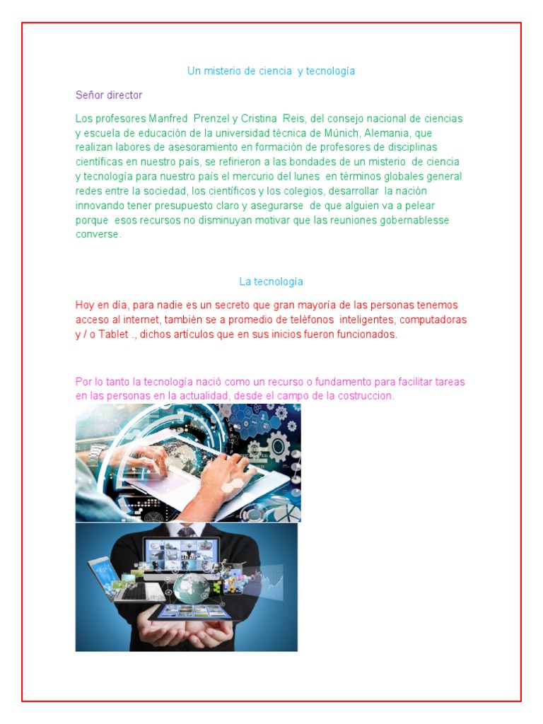 La Tecnologia y La Ciencia | PDF