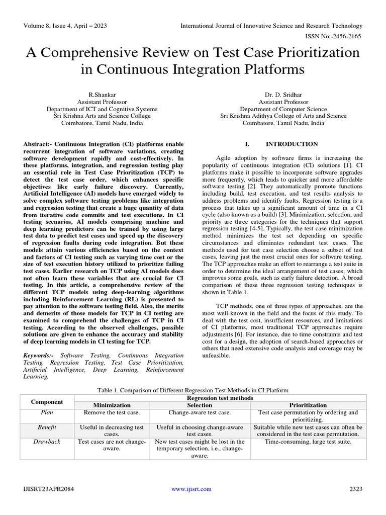 AI-Driven Test Case Prioritization in CI | PDF | Deep Learning ...